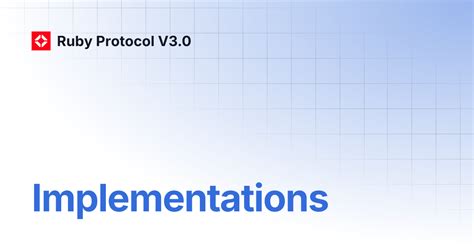 Implementations Ruby Protocol V30