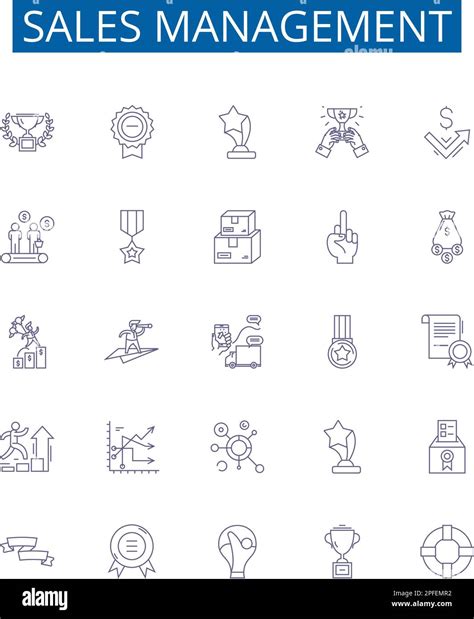 Sales Management Line Icons Signs Set Design Collection Of Marketing Planning Forecasting