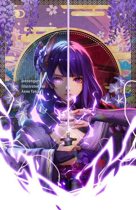 Raiden Shogun Genshin Impact Drawn By Daniel Deng Danbooru