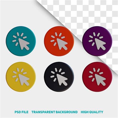 Premium PSD D Render Mouse Cursor App Icon Premium Psd