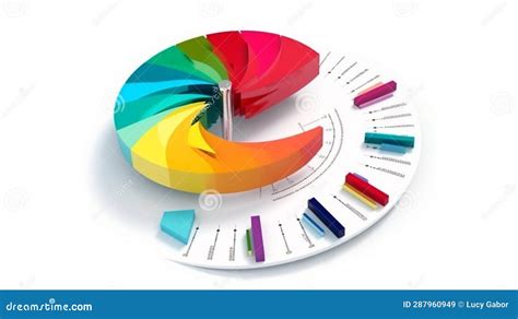 data visualization charts diagrams vibrantly illustration with white