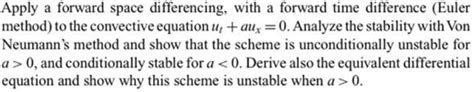 Apply A Forward Space Differencing With A Forward Apply A Forward Space Differencing With A Forward