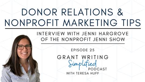 Nonprofit Marketing Tips And Donor Relations Teresa Huff Grant