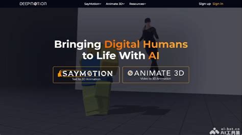 Deepmotion —— 基于ai的运动捕获解决方案，可通过文字指令生成精细的三维动画 Ai导航站