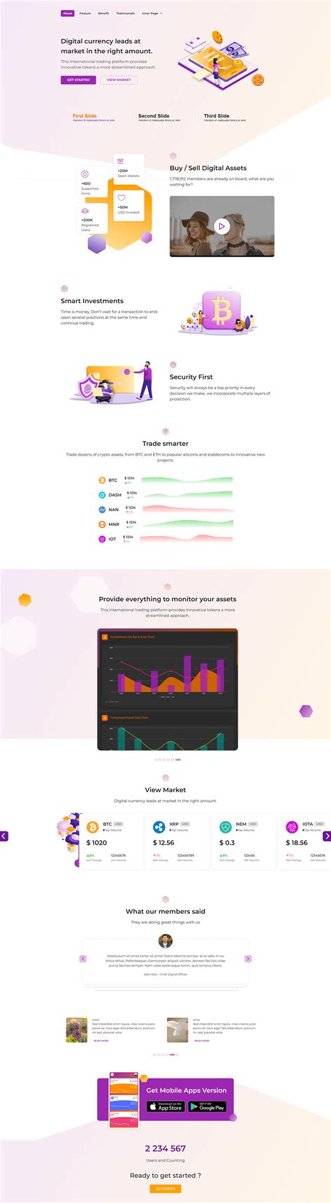 blockchain react js nft website react website design behance