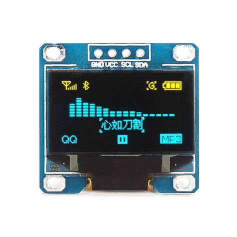 pantalla oled 0 96 pulgadas i2c azul amarillo