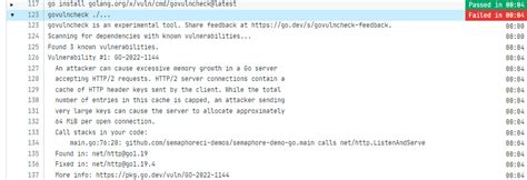 Vulnerability Scanning In Go With Govulncheck Semaphore