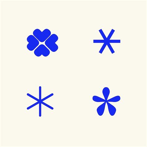 Premium Vector Bold Abstract Asterisk Logo Mark Modern Icon Vol1