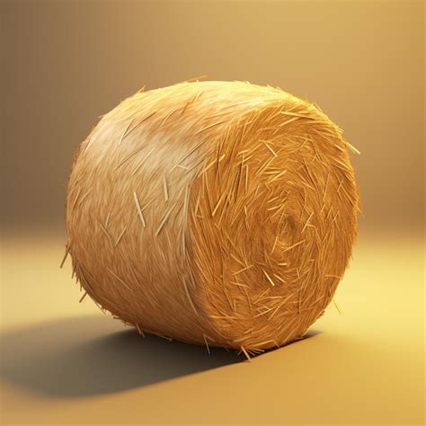 Premium AI Image | a close up of a hay bale on a plain surface generative ai