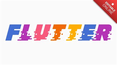 Flutter Colored Font Text Effect Generator
