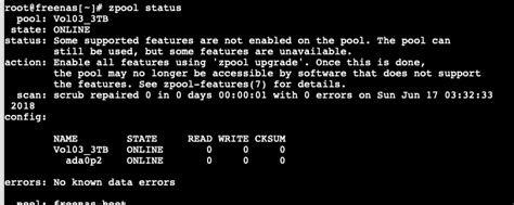 Freenas Zpool Import Unavailable Unsuported Features Last