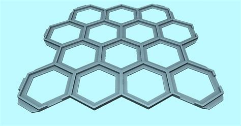 Hex Quest Interlocking Tile Grid By Clay Rade Download Free Stl Model