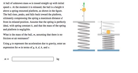 solved m h a ball of unknown mass m is tossed straight up