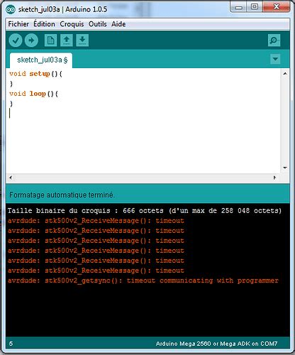 Arduino Mega Upload Impossible Timeout Error Rd Party Boards Arduino Forum