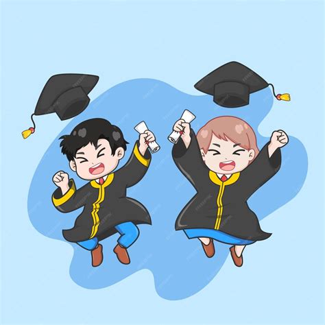 Premium Vector Cute Happy Graduation Celebration