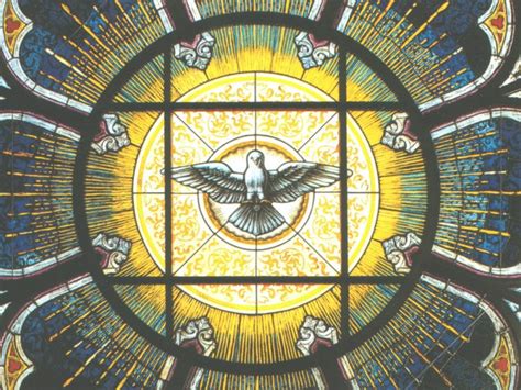 Holy Spirit Stained Glass Window Blessed Sacrament Shrine Crossroads