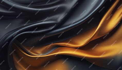 Premium Photo Abstract Background With Waves Yellow And Black Gradient