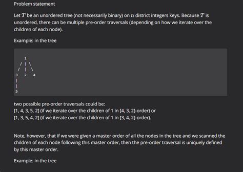 Solved Problem Statement Let T Be An Unordered Tree Not