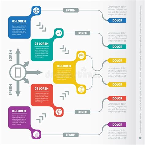 Part Of The Report With Icons Set Vector Infographic Of Technology Or Education Process