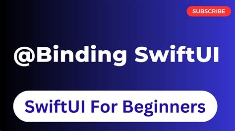 Binding In Swiftui Episode 6 Youtube
