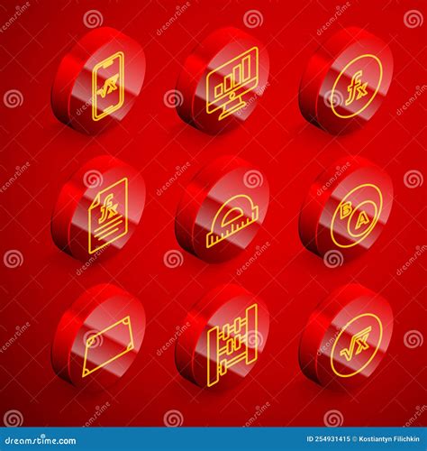 Set Line Square Root Of X Glyph Computer Monitor With Graph Chart