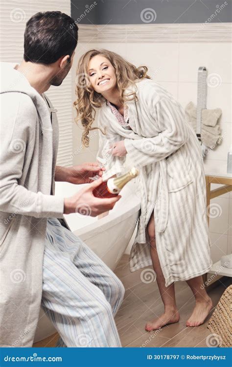 Couple In The Bathroom Stock Image Image Of Love Beauty 30178797