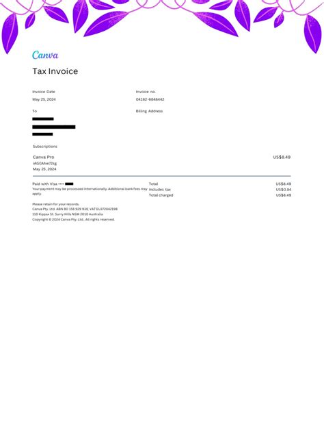 Contoh Invoice Canva Pdf