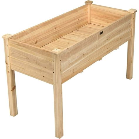 Favory Raised Garden Bed Wood Planter Box With Legs Drain Holesfor