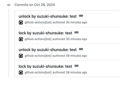 lock 機構のための GitHub Action を作った