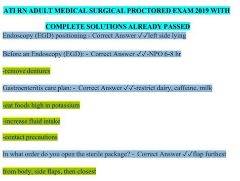 ATI ADULT MEDICAL Exam Etsy