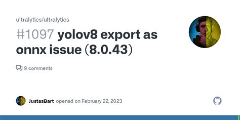yolov8 export as onnx issue 8 0 43 · issue 1097 · ultralytics