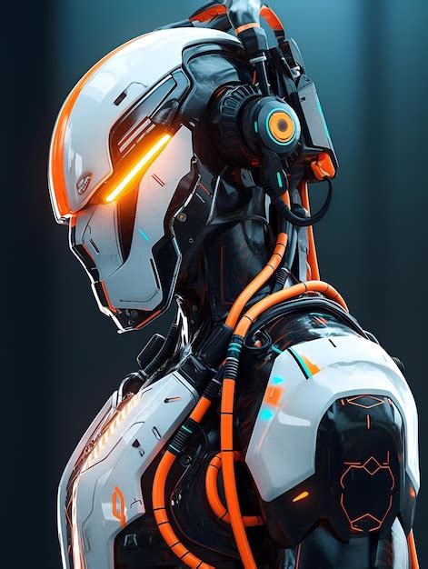 Premium Ai Image Portrait Of A Hightech Futuristic Android
