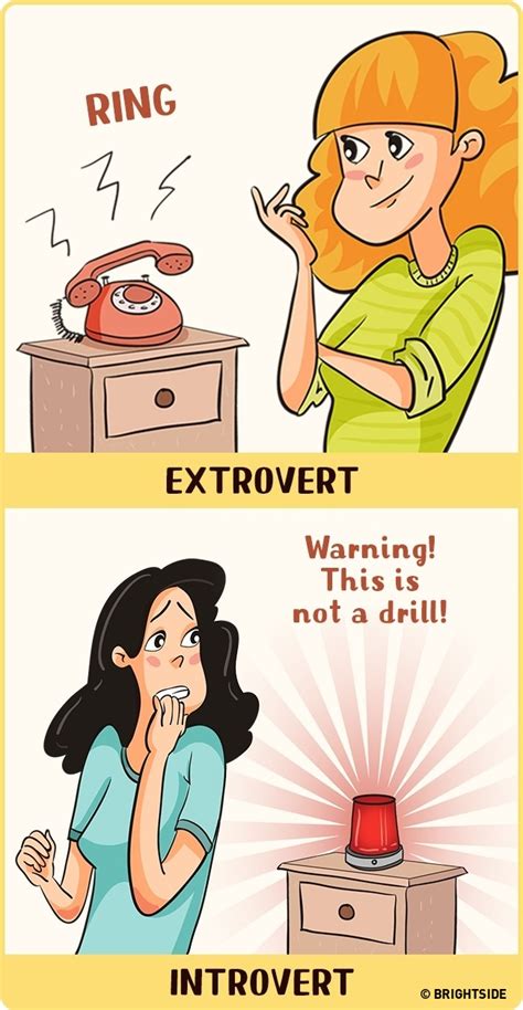 Drawings Of How Introverts And Extroverts See The World Attn