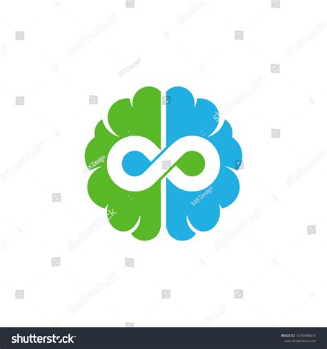Infinity Brain Logo Icon Design Stock Vector Royalty Free 1076588816