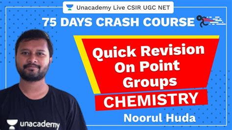 75 days csir ugc net crash course quick revision on point groups