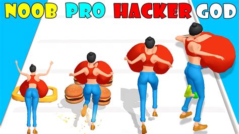 NOOB Vs PRO Vs HACKER Vs GOD Boobs Run YouTube