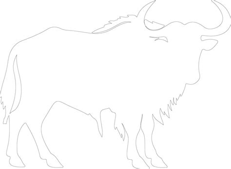 Gnu Outline Silhouette 38489444 Vector Art At Vecteezy