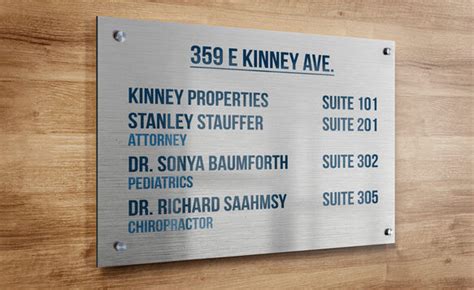 Brushed Aluminum Signs Custom Brushed Metal Signage