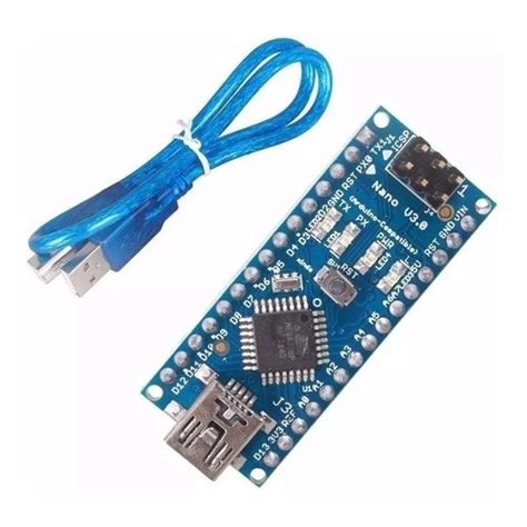 arduino nano v3 0 avr atmega328 p au com cabo shopee brasil