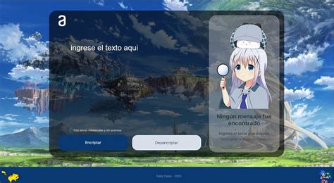 GitHub ECalan challenge encriptador de texto tematica anime Encriptado de texto con temática