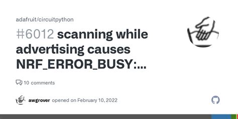 Scanning While Advertising Causes Nrferrorbusy Bleiobluetootherror