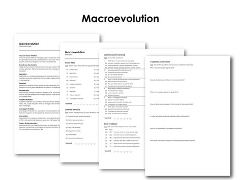 Macroevolution Made By Teachers