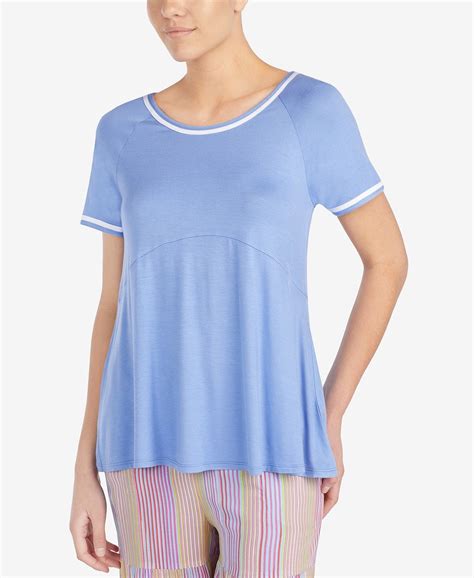 Layla Womens Sleepwear Contrast Trim Pajama Top Only1 Piece Large