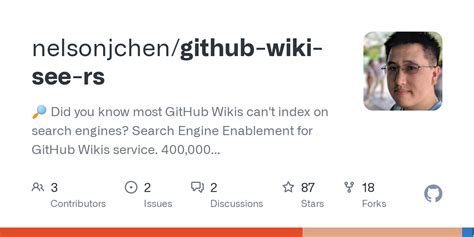 GitHub Nelsonjchen Github Wiki See Rs Did You Know Most GitHub Wikis Can T Index On Search