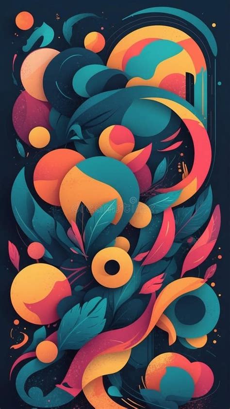 Playful Abstract Design With Colorful Geometric Patterns Modern Abstract Background Featuring