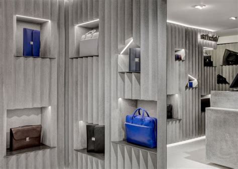 David Adjaye Uses Crinkled Concrete For Valextra Concession