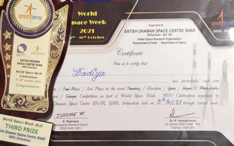 Bs Sadiya On Linkedin Isroindia Worldspaceweek2021