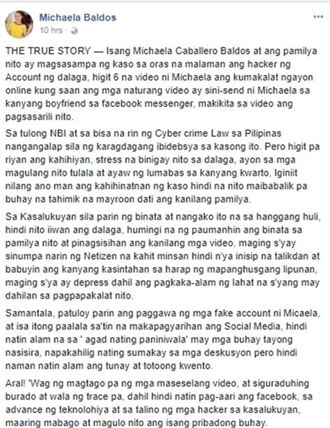 Michaela Baldos Scandal Video Update The Life Trends Online Magazine