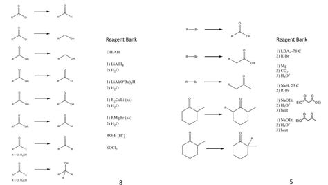 Solved 人一人 R—br Oh Reagent Bank Reagent Bank Dibah 1 Lda