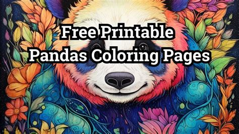 Free Printable Pandas Coloring Pages List